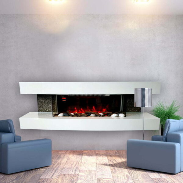 Wall mounted electric fires ElectricSun Paula BIG white electric fire